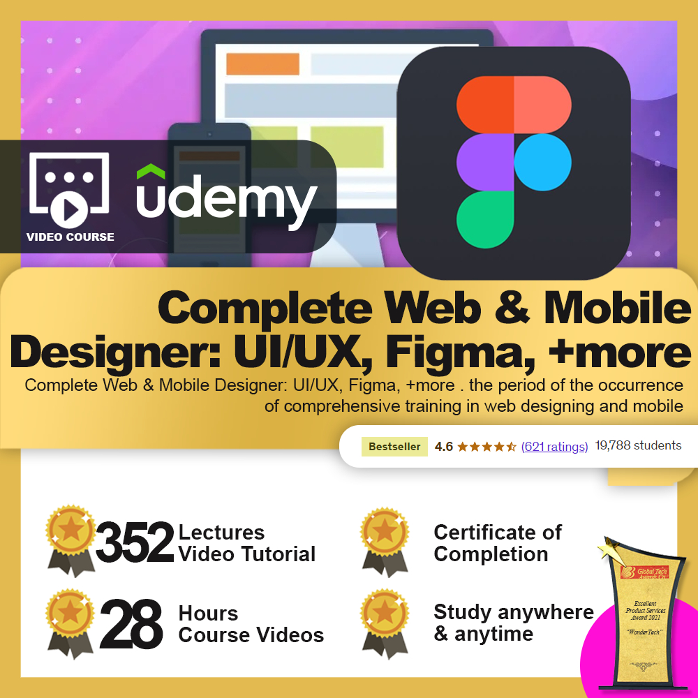 [Video Course] Complete Web & Mobile Designer: UI/UX, Figma, +more ...