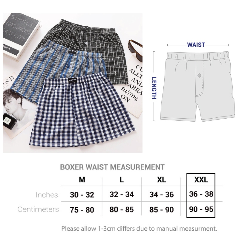 GILDAN x UOKIN Comfort Breathable Boxer Underwear Men Brief Trunk Front ...
