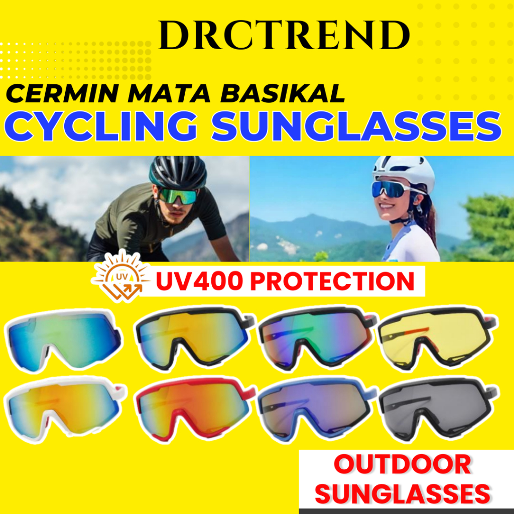 Cermin Mata Basikal UV400 Sunglasses Spek Basikal Cycling Sunglasses ...