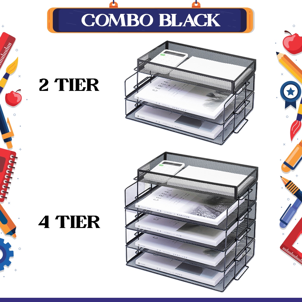 Worthbuy Multi-Layers Document Tray Office Document Storage Rack ...