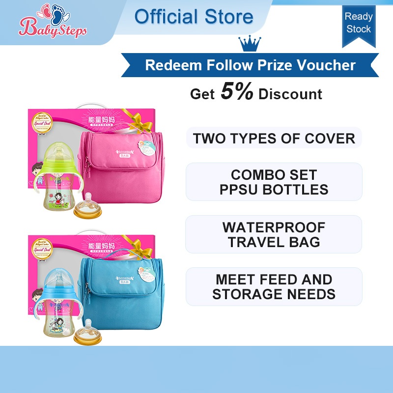 BABYSTEPS Babi Bayi dan PPSU Botol Air Set Popok Bag Bayi Bayi Botol ...
