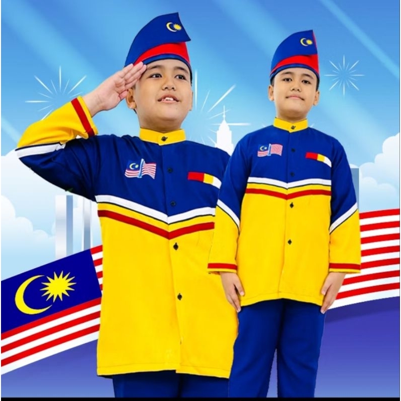 BAJU SET UNIFORM MERDEKA BARU DESIGN 2024 | Shopee Malaysia