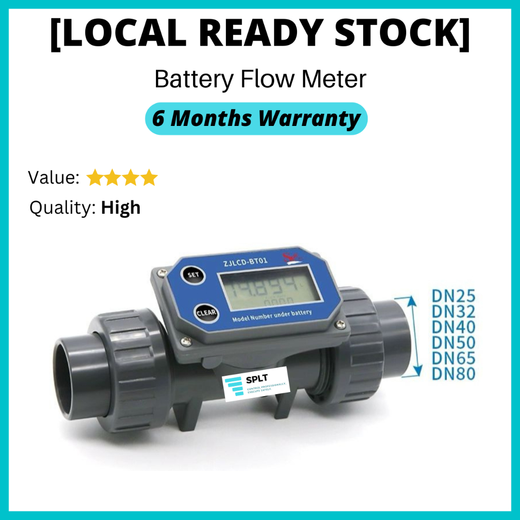 Battery Operated UPVC Flow Meter Sensor for Water Use | Shopee Malaysia