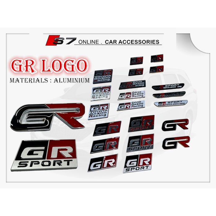 3D GR LOGO materials aluminium Gazoo Racing GR SPORT Logo Metal Car ...