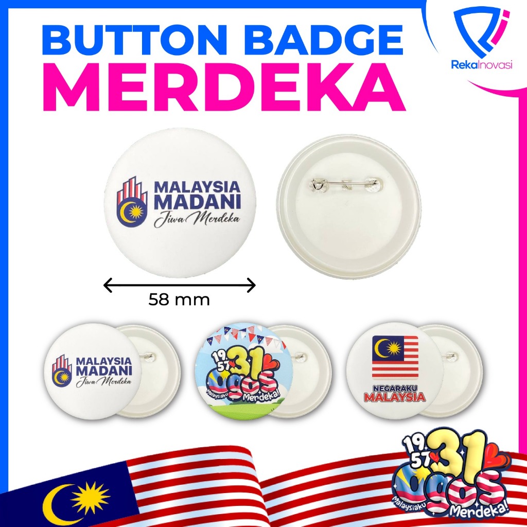 Button Badge Tema Merdeka Malaysia Madani Jiwa Merdeka | Shopee Malaysia