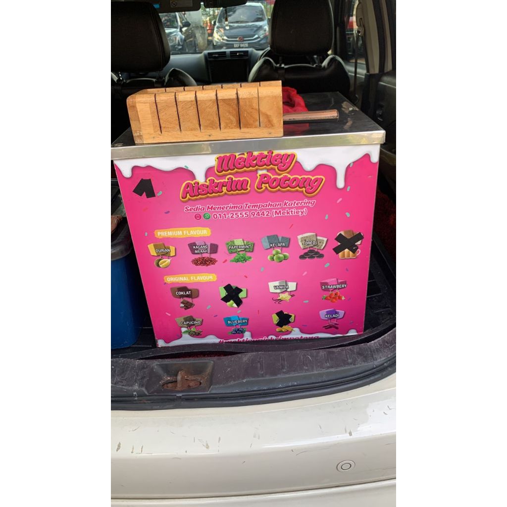 Sticker Tong Aiskrim Petak / Sticker For Stainless Steel Ice Cream ...