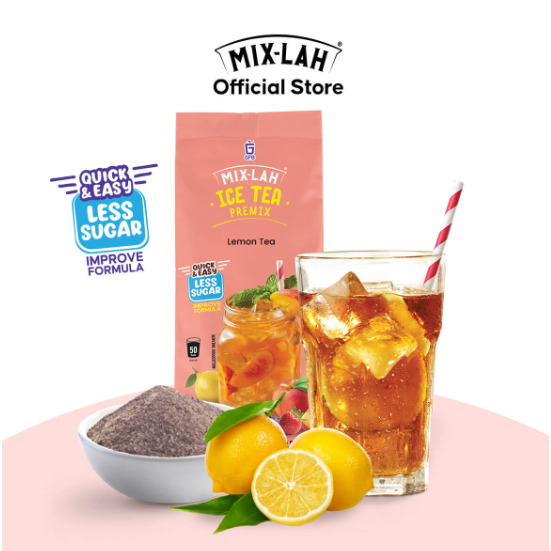 Mixlah Ice Lemon Tea / Teh Limau Ais 1kg ( Less Sugar ) | Shopee Malaysia