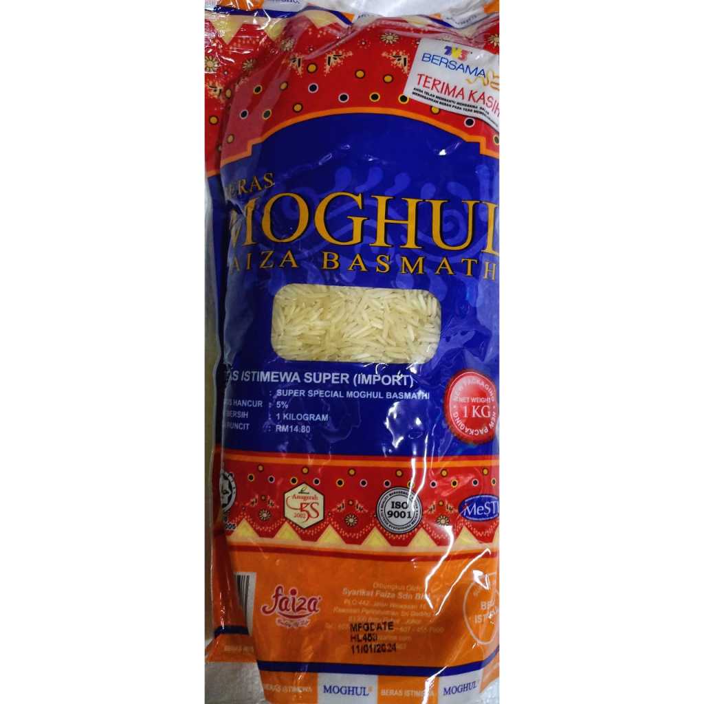 Beras Moghul Faiza Basmathi RIce 1kg | Shopee Malaysia