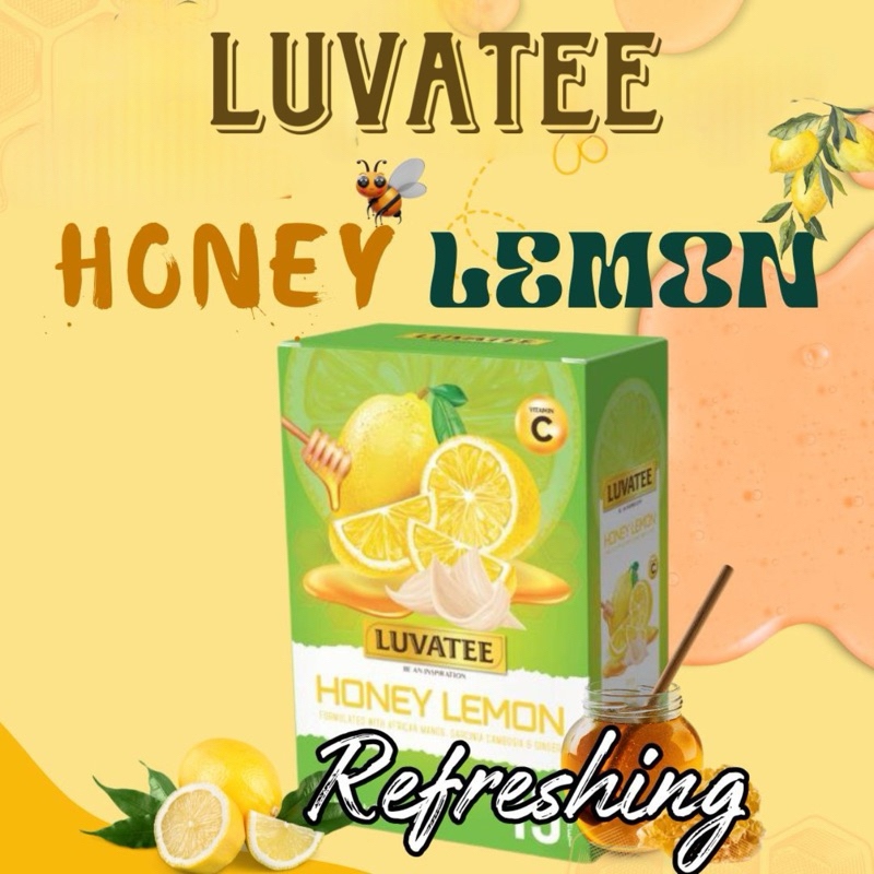 LUVATEE HONEY LEMON With Vit C and Birdnest (15sachet/box) | Shopee ...