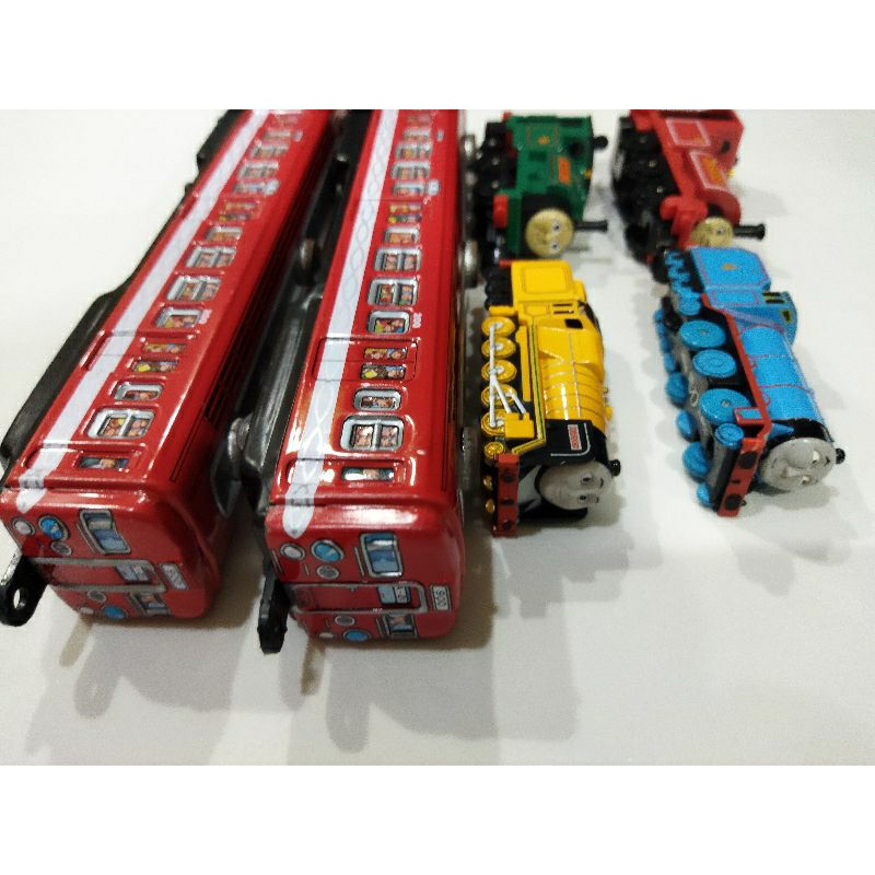 Train collection a set of 6 trains tin toy | Shopee Malaysia