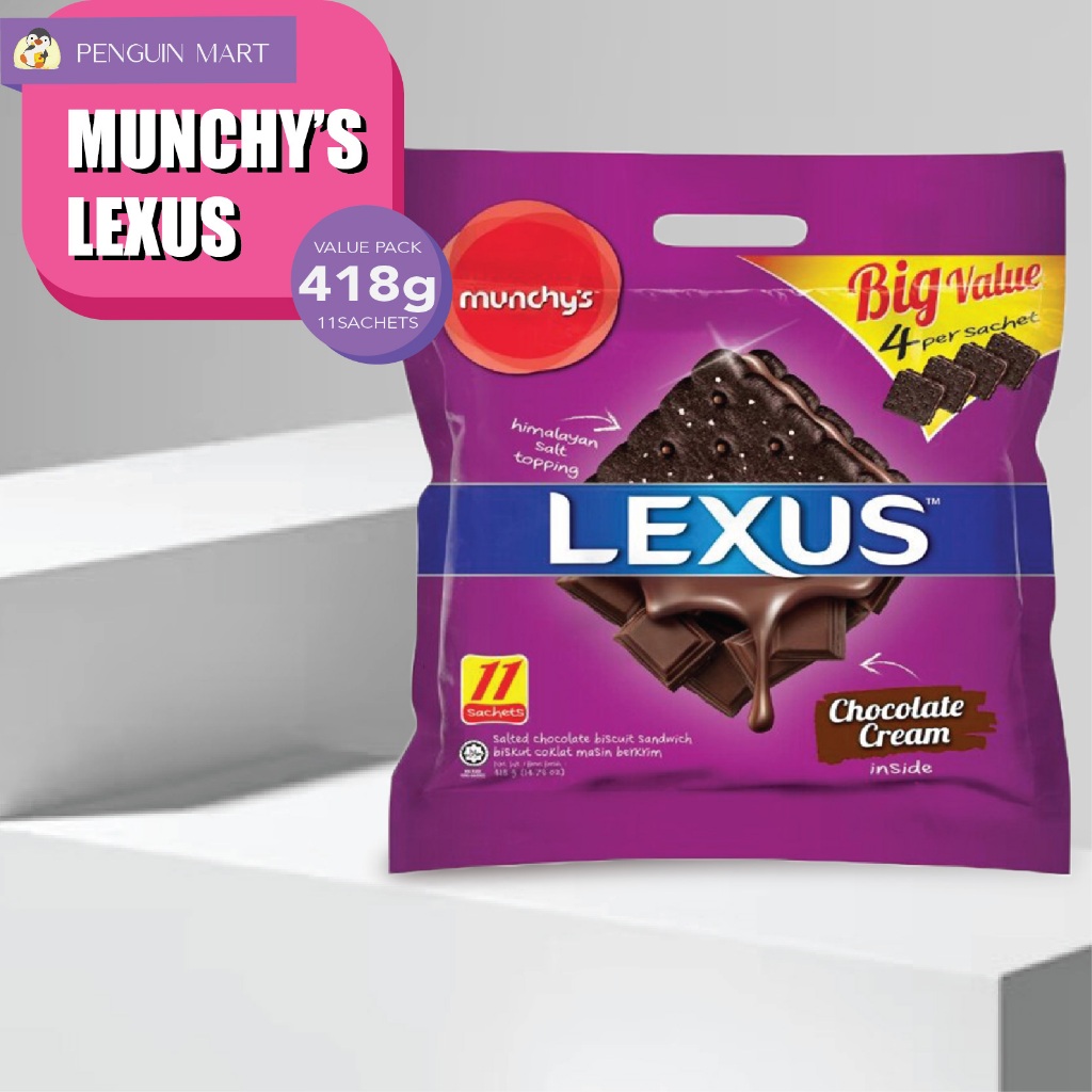 [Exp: Mar 2025] Munchy's LEXUS Sandwich Biscuit - Chocolate /Vanilla ...