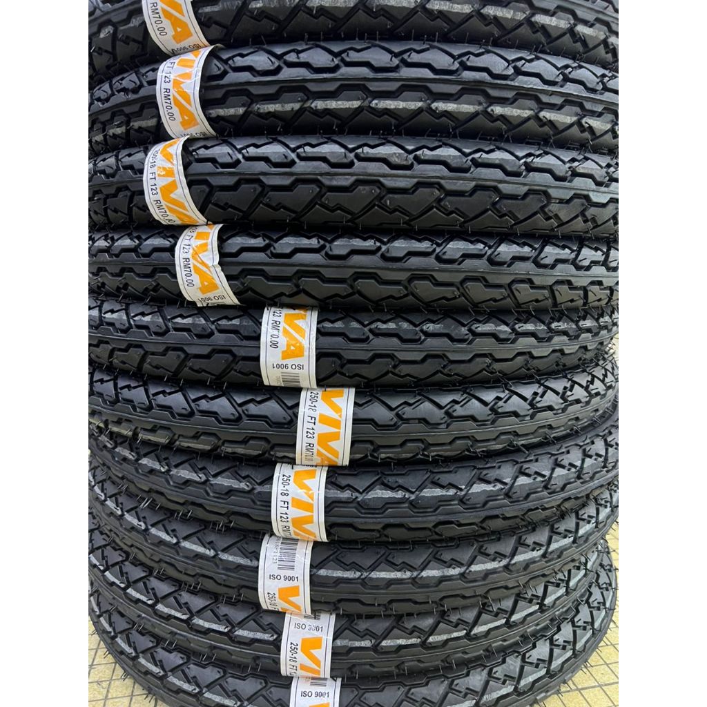 VIVA TYRE TUBE TYPE TYRE SOTONG (250/18) FT123 (TAHUN 2024) | Shopee ...