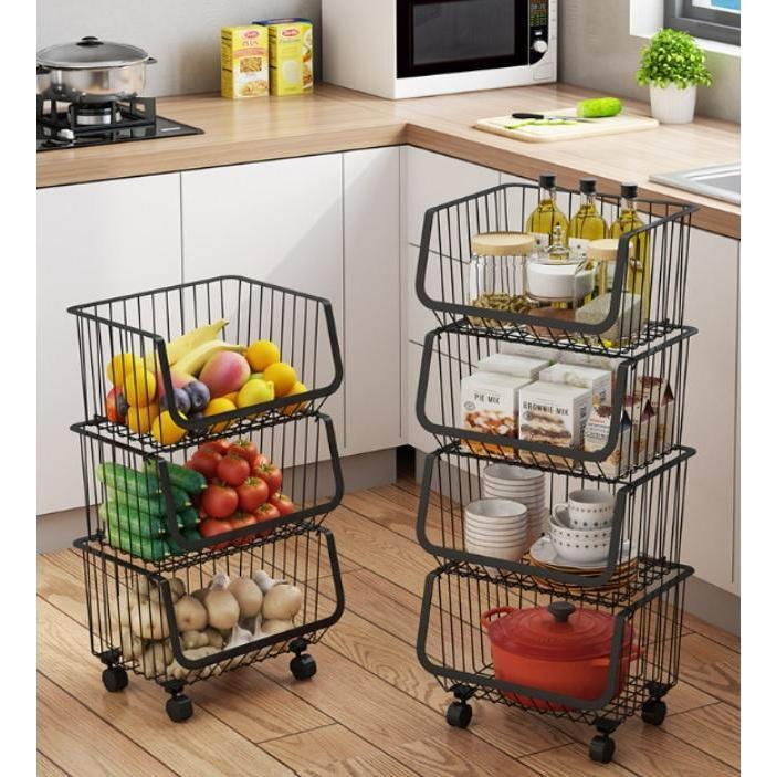 Fruit /Vegetable Basket Metal Mesh/Kitchen/Jimat Ruang Simpan Barang ...