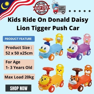 Children Ride On Cartoon Donald Duck Daisy Lion Tigger Mini Walker Push ...