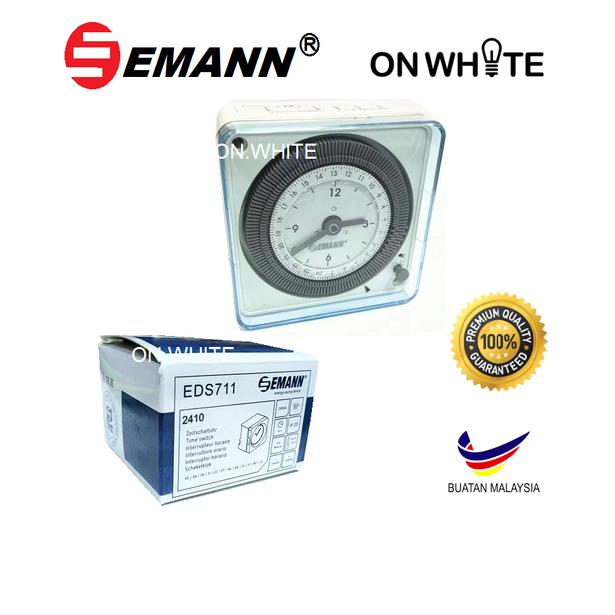 EMANN EDS-711 / MAXGUARD Q24TH / EH711 24hrs Analog Time / Timer Switch ...