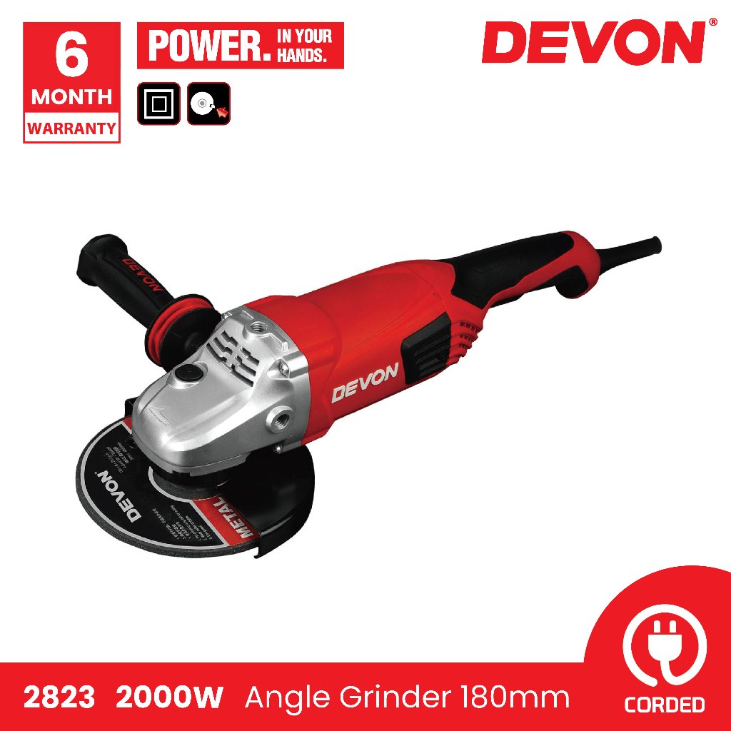 DEVON 2823 2000W Angle Grinder 7" (180mm) | Shopee Malaysia