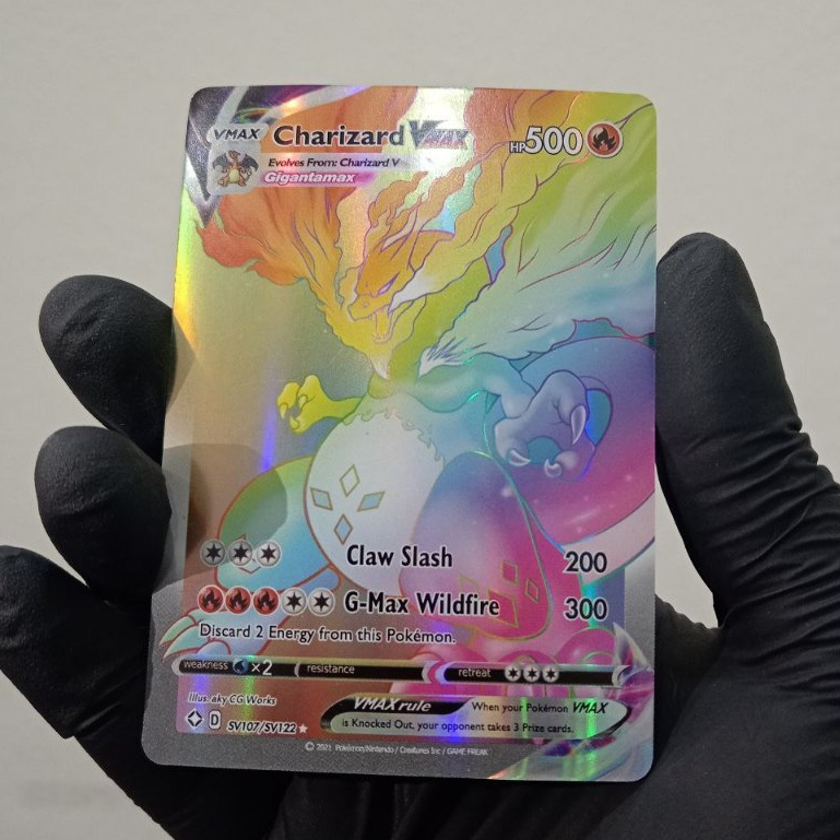 Charizard VMAX 500 hp Rainbow Rare Pokemon PTCG CARD EDITION RARE ...