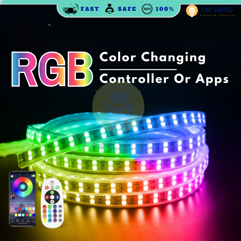 120Bulb RGB Color Changing Light Strip 1Meter -10Meter Flexible Gaming ...