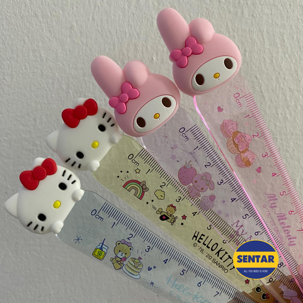 100%Stock Ready Hello Kitty Melody Ruler 三 丽 鸥立体书签直尺 Stationery ...