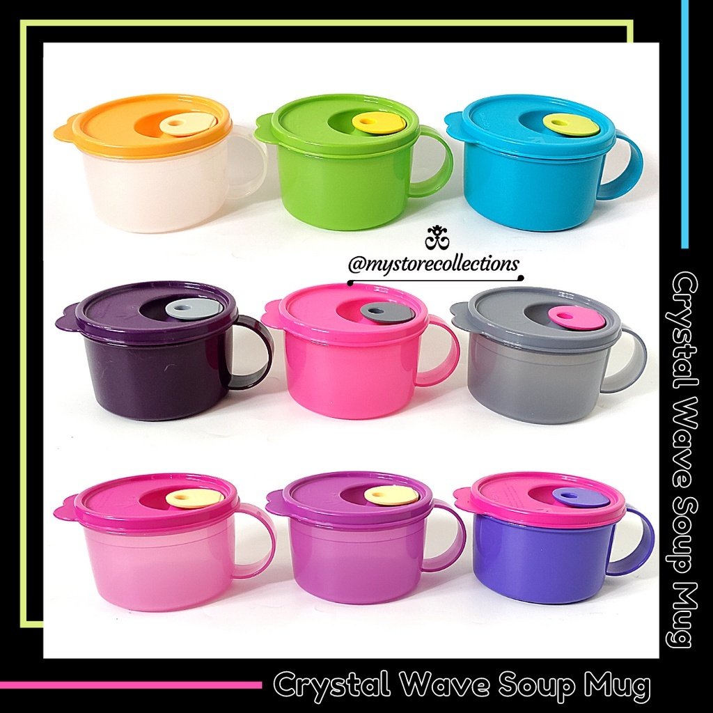 TUPPERWARE MICROWAVEABLE SOUP MUG / REHEATABLE SOUP MUG 460ML | Shopee ...