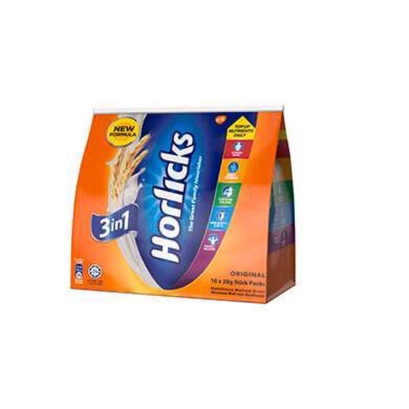 Horlicks 3 in 1 Nutritious Malted Drink 10's x 28g | Shopee Malaysia
