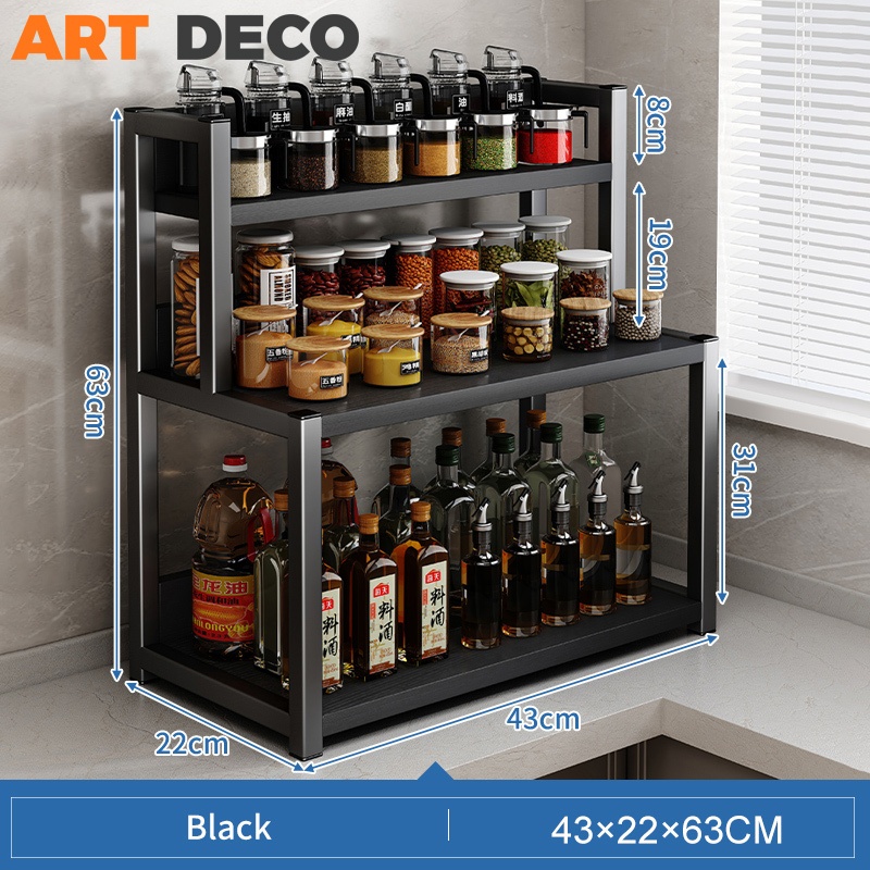 Spice Rack Rak Dapur Storage Rack Kitchen Organizer Rak Rempah Multi ...