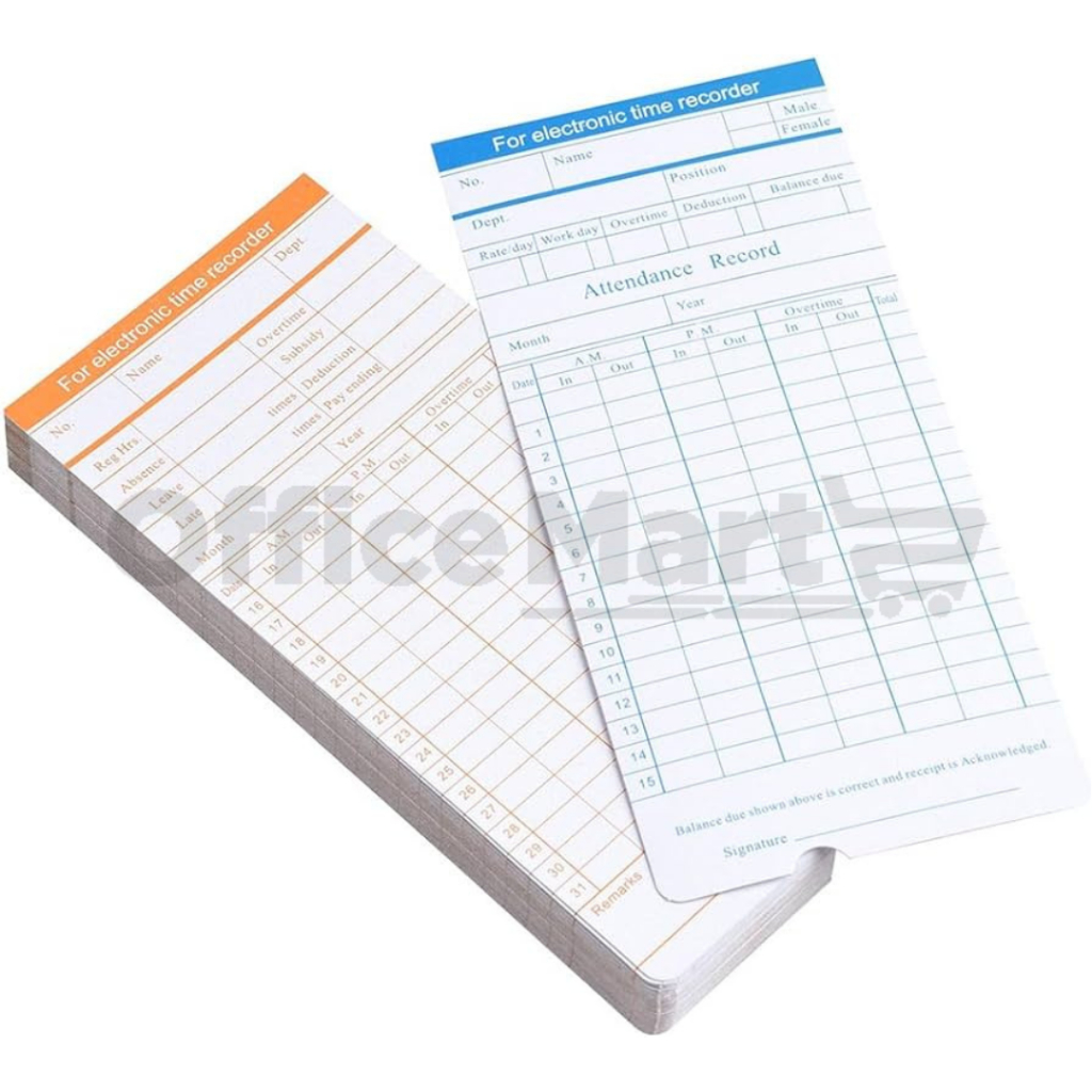 Punch Card 100 Pcs Electronic Time Recorder Attendance Machine Payroll ...