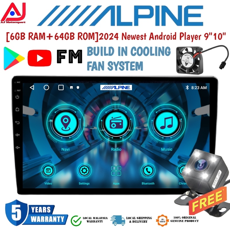 ALPINE QLED [6GB RAM+64GB ROM] Android Player 9"10" inch Quad Core Car ...