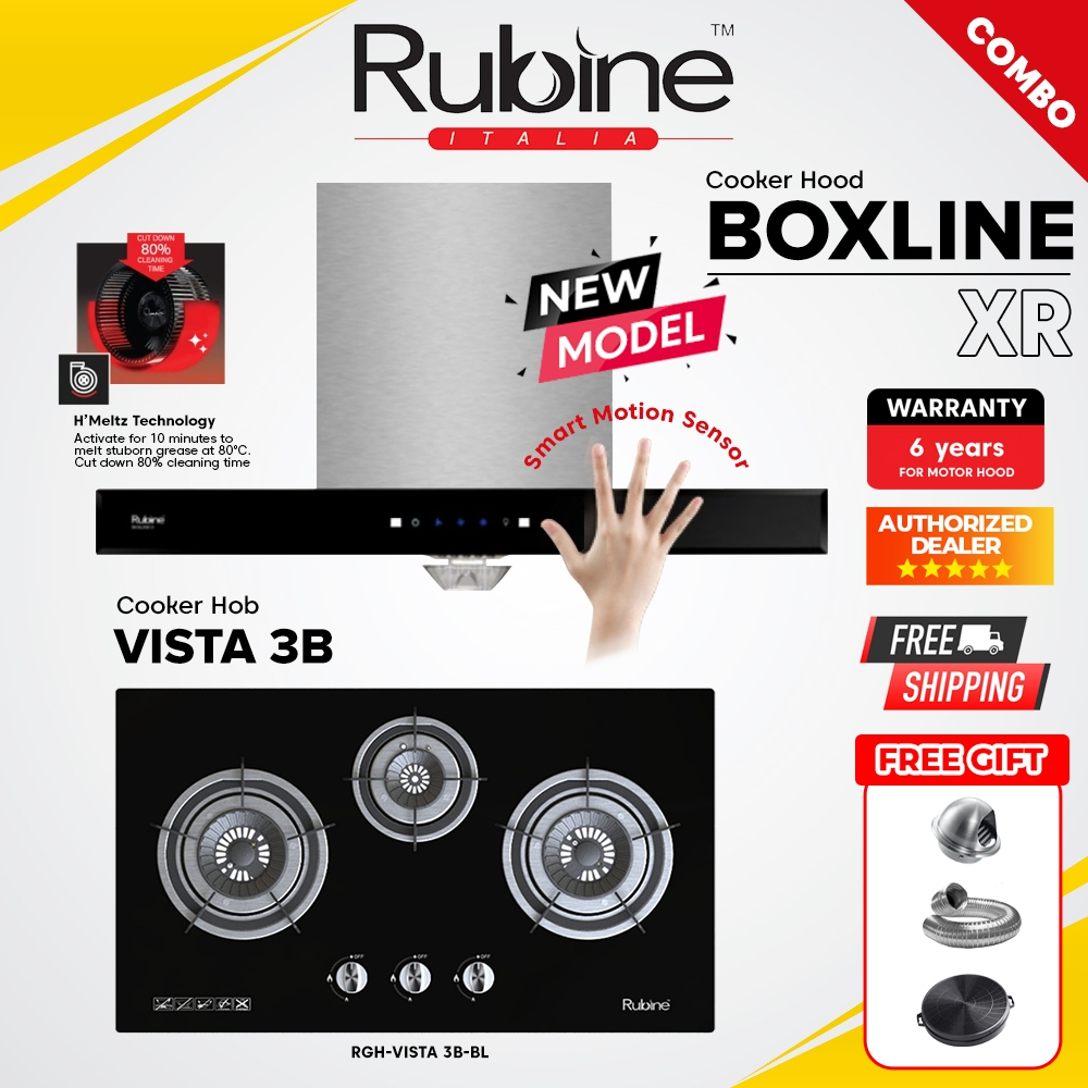 Rubine RCH-BOXLINE XR Kitchen Hood Cooker Hood And Built-In Hob Stove ...