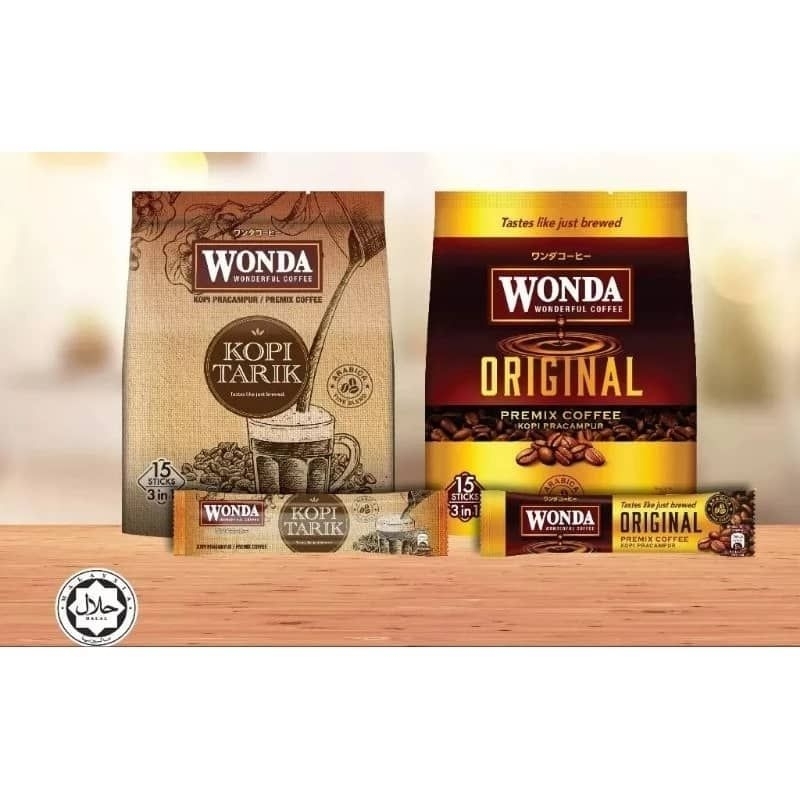 Halal【Wonda Coffee 3 in 1 Premix Coffee Kopi Tarik/ Original】15's ...