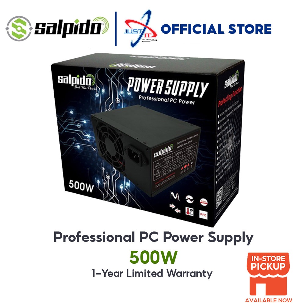 SALPIDO 500W Professional Pc Power Supply ( For Office Use Not Gaming ...