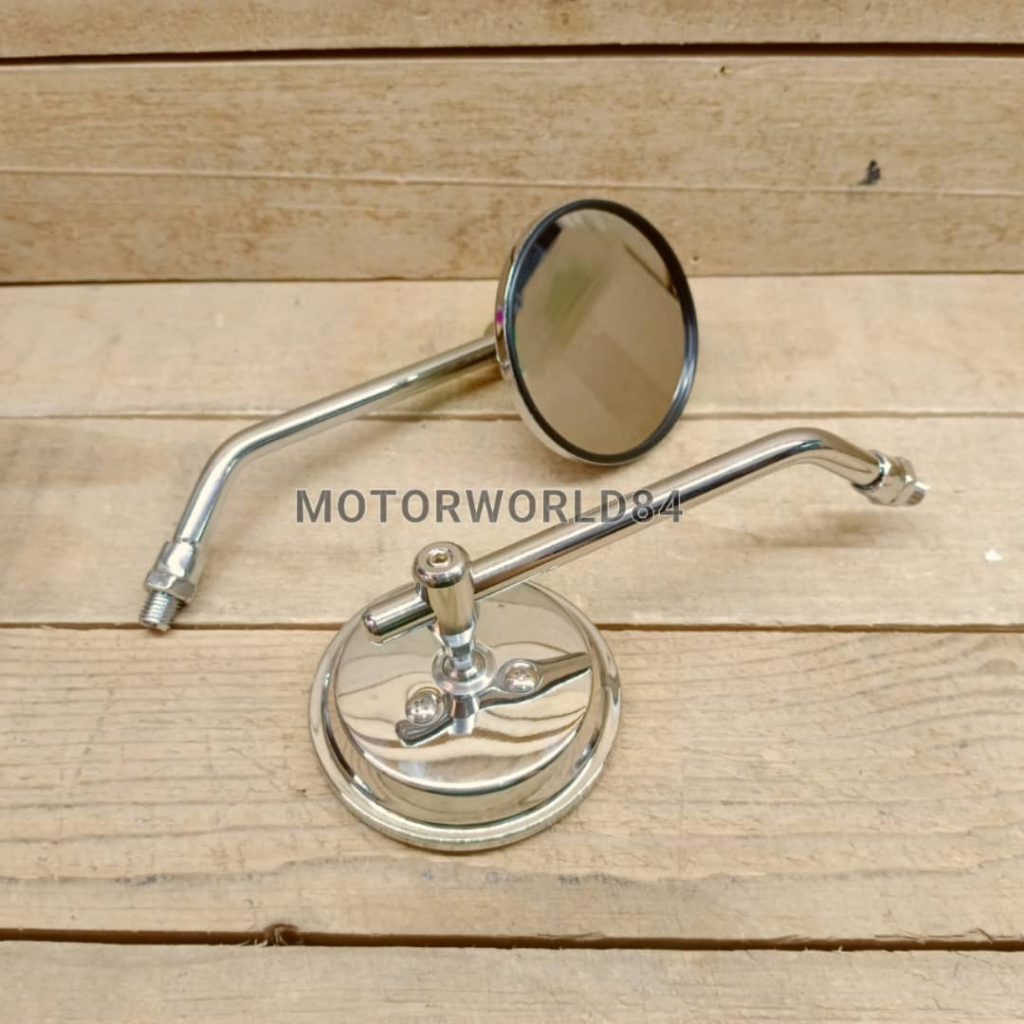 THAILAND SIDE MIRROR ROUND CERMIN SISI BULAT RETRO OLD SCHOOL CLASSIC ...