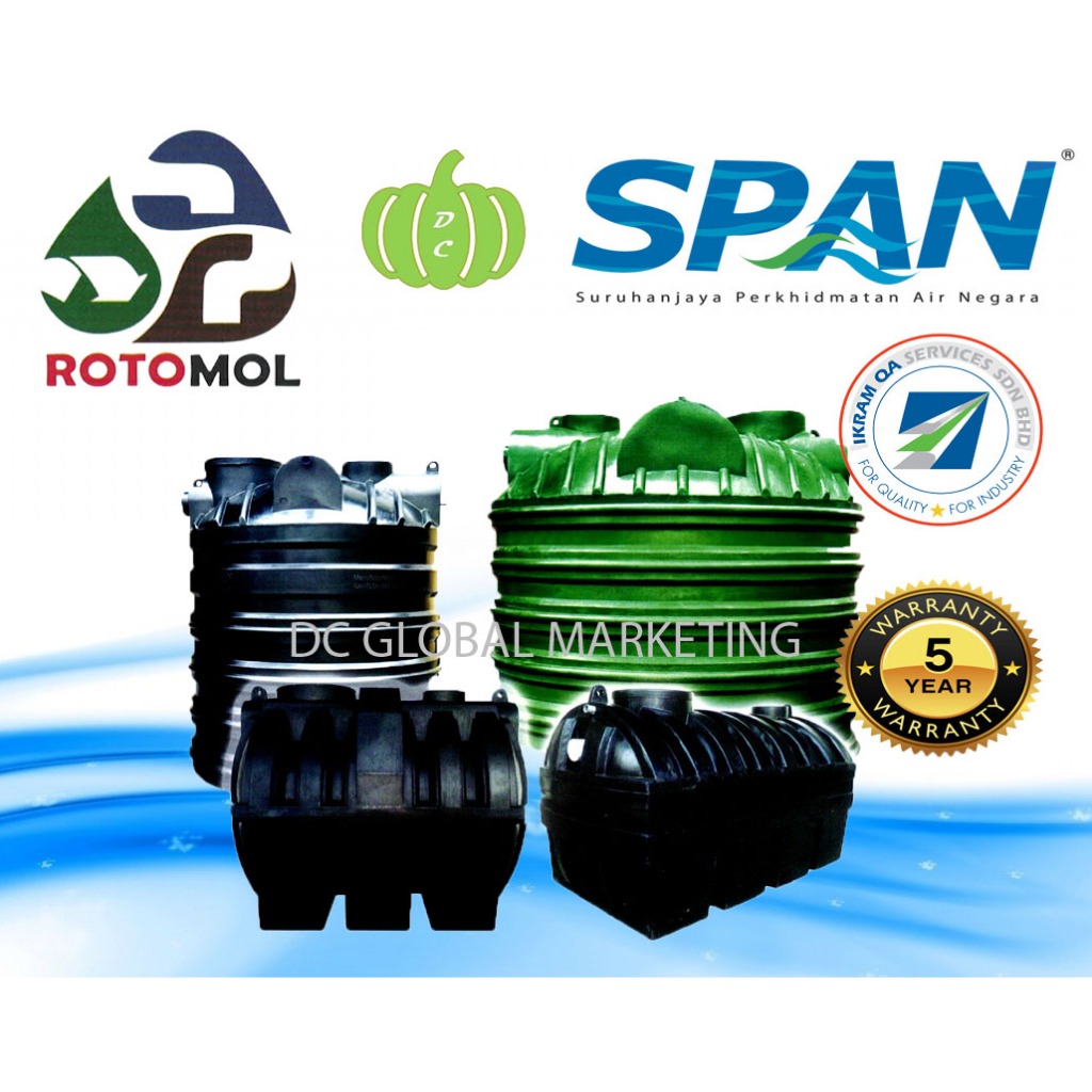 Roto HDPE Septic Tank Horizontal Or Vertical Type Span Approved 2050 TO ...
