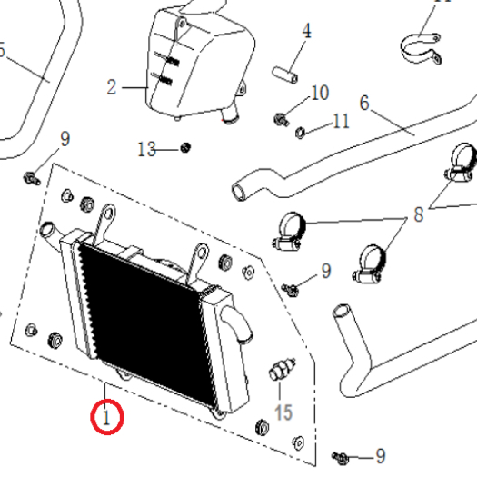 100% ORIGINAL WMOTO ES250i RADIATOR // P0130400140000 100% ORIGINAL ...