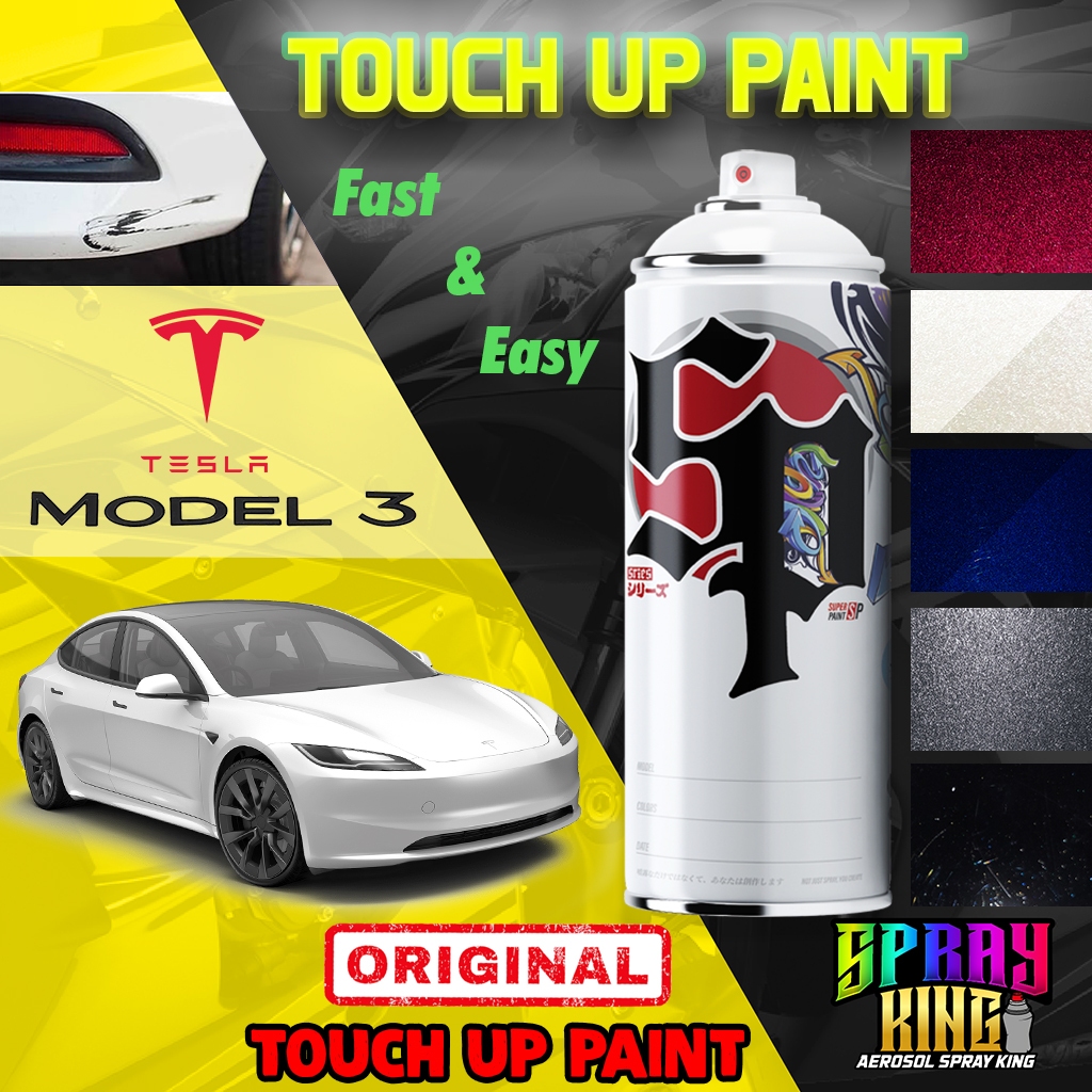 TESLA MODEL 3 ( Touch Up Paint ) AIKKA 370ml Aerosol Car Spray Paint ...