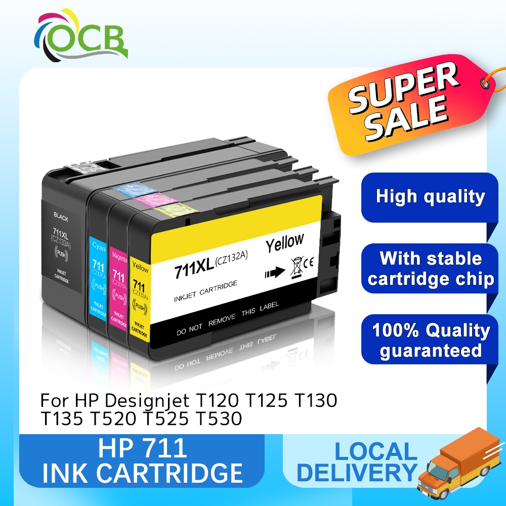 HP 711 711XL Ink Cartridge With Full Ink HP711 For HP DesignJet T120 ...