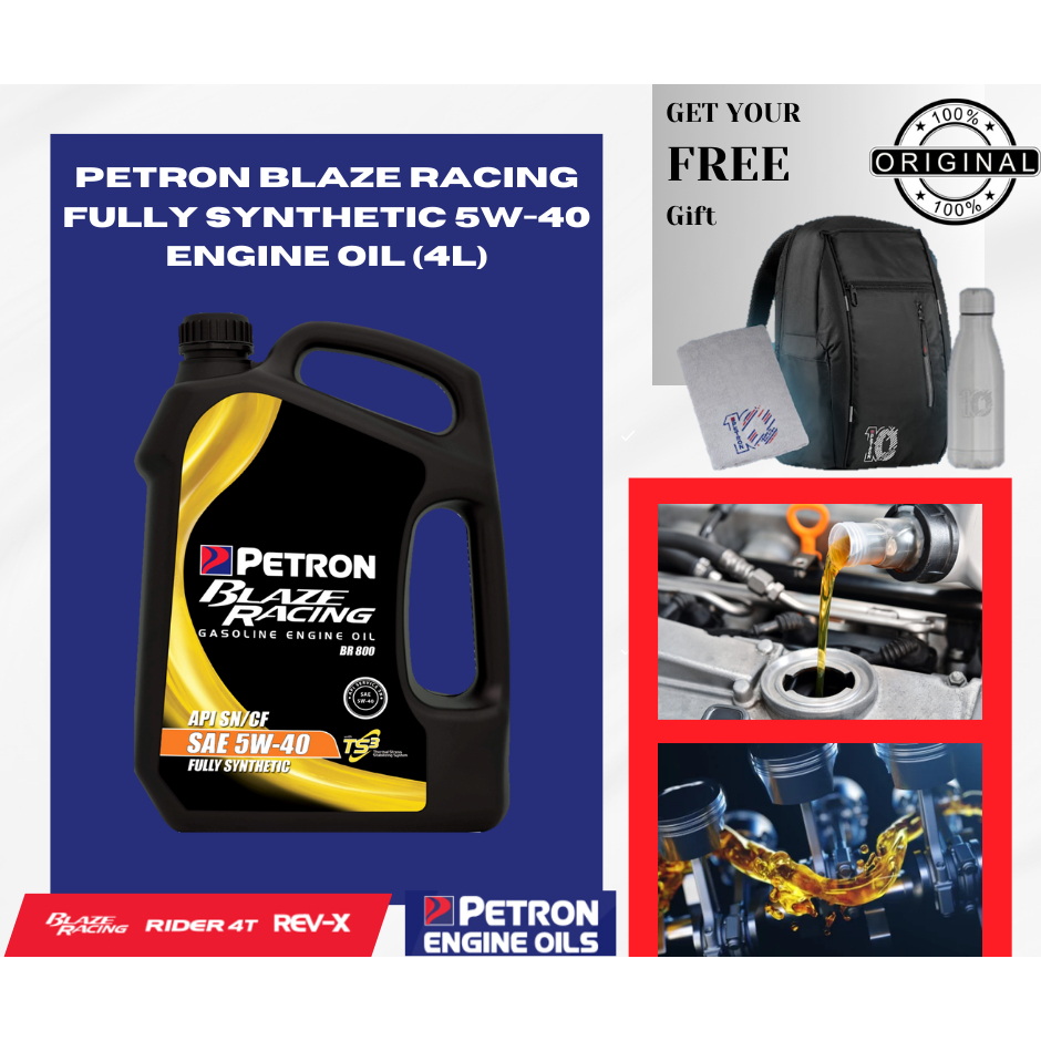 Petron Blaze Racing Fully Synthetic 5W-40 Engine Oil | Shopee Malaysia