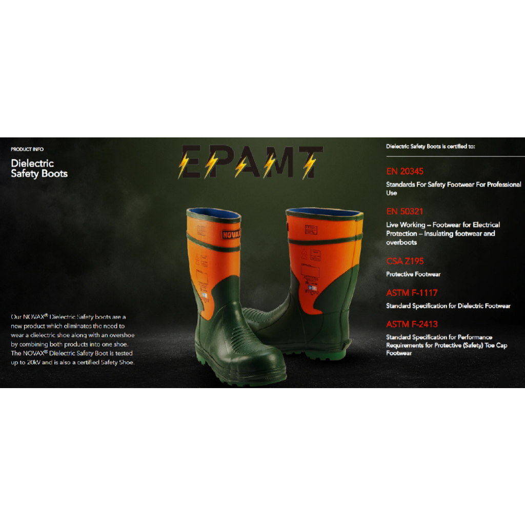 NOVAX DIELECTRIC SAFETY BOOTS (20KV), KASUT ELEKTRIK (READY STOCK ...