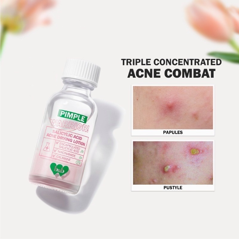 Barenbliss BNB Pimple Warrior Salicylic Acid Acne Drying Lotion Triple ...