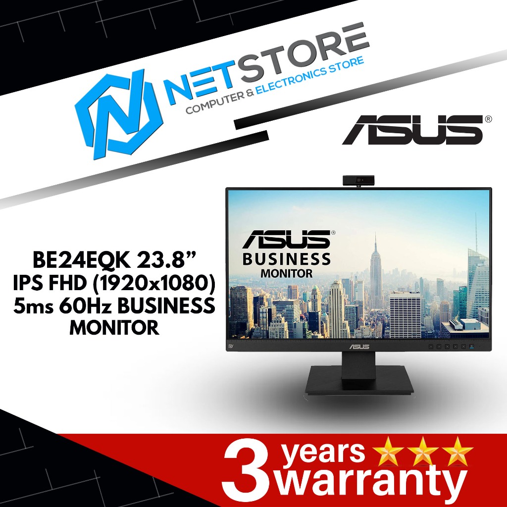 ASUS BE24EQK 23.8” IPS FHD (1920x1080) 5ms 60Hz BUSINESS MONITOR ...