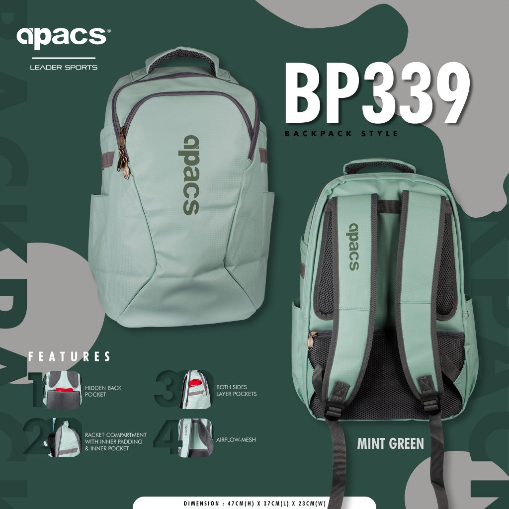 (100% PU LEATHER) APACS PREMIUM BACKPACK BP339-PU | Shopee Malaysia