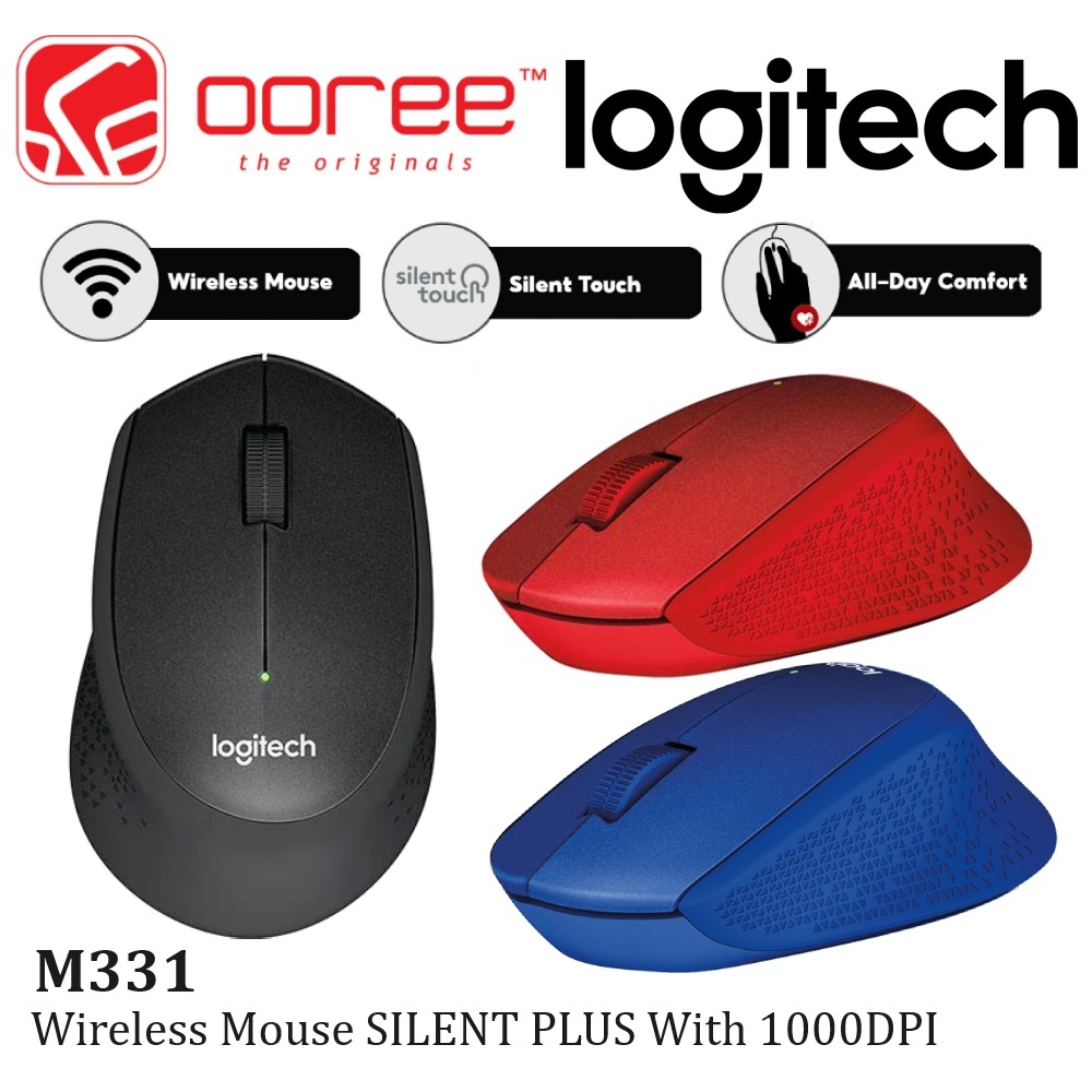 LOGITECH M331 SILENT PLUS WIRELESS OPTICAL COMPACT MOUSE WITH 1000DPI ...