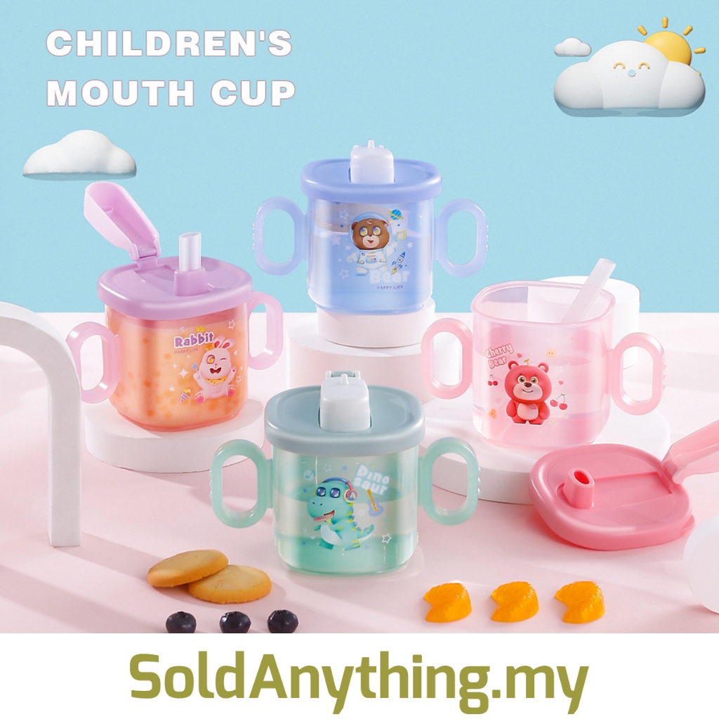 【READY STOCK】3 in 1 Milk Cup With Straw Baby Kids Training Cup with ...
