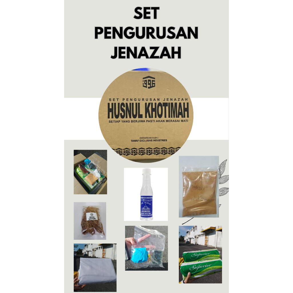 SET KELENGKAPAN JENAZAH LELAKI SET KELENGKAPAN JENAZAH WANITA KIT ...