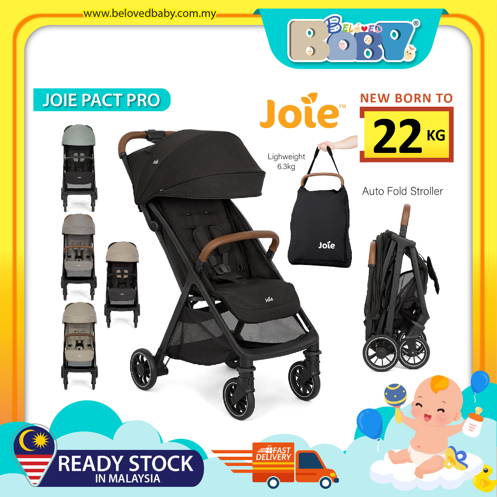 Joie Pact Pro Auto Fold Stroller (0-22kg) | Shopee Malaysia