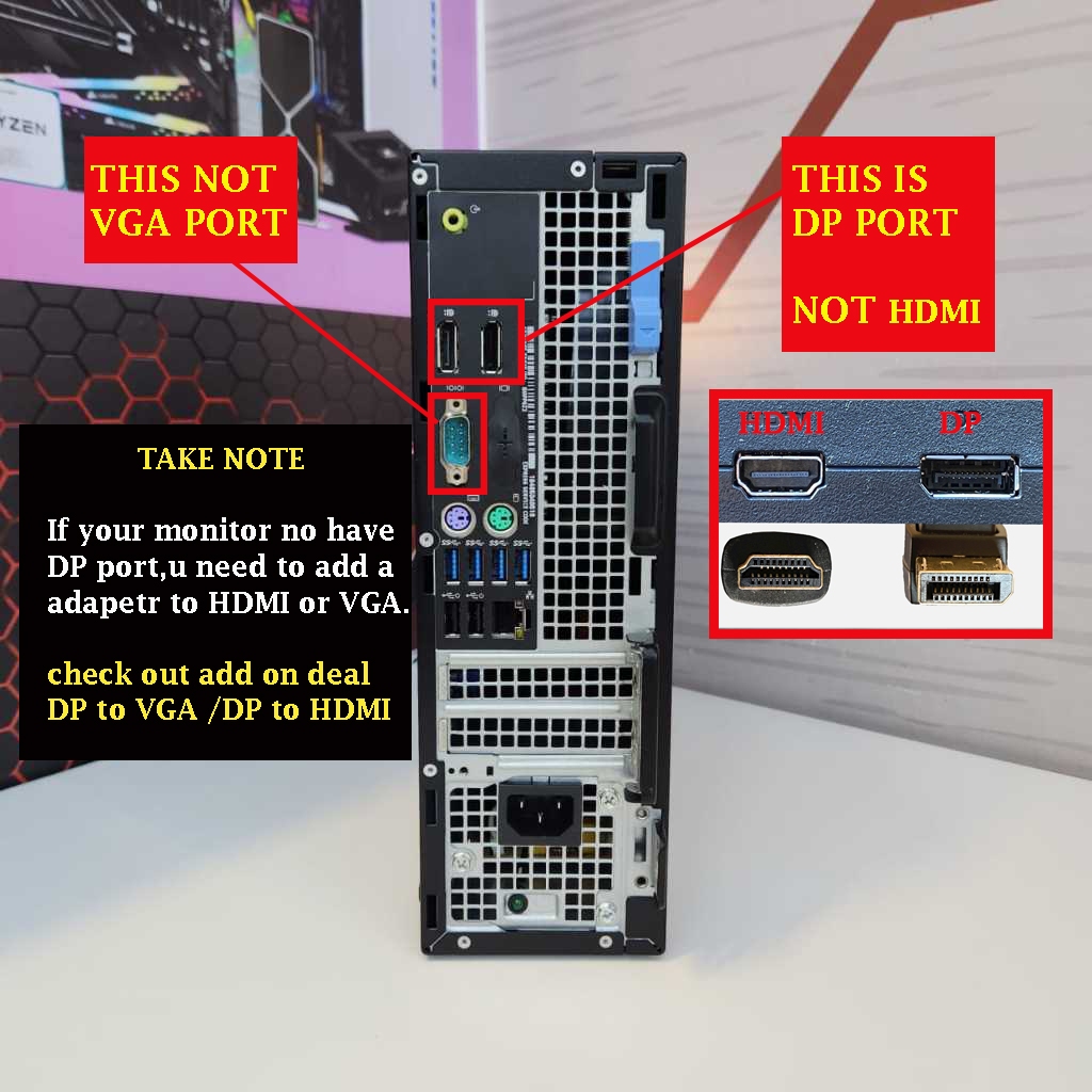 (Budget Gaming Pc) Dell Optiplex 5055 Ryzen 5 2400G Vega 11/16GB RAM ...