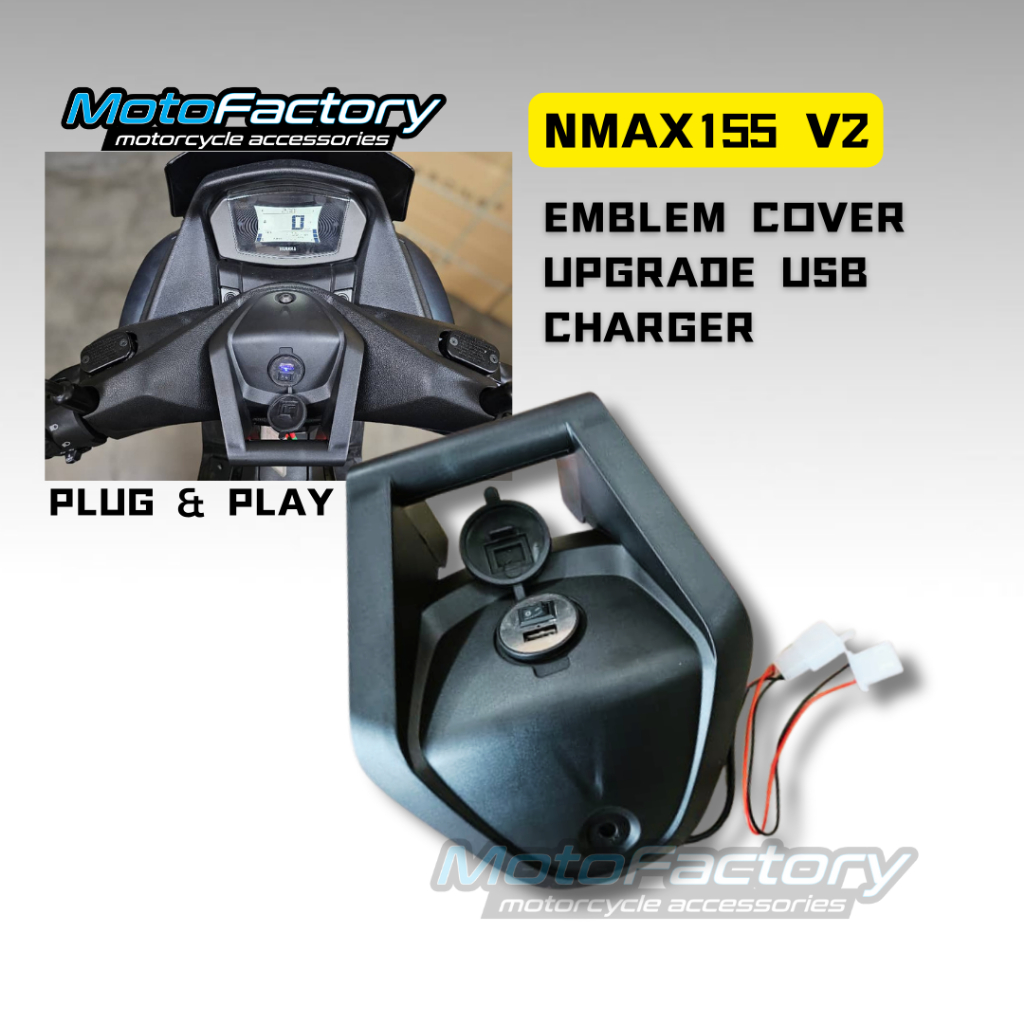 YAMAHA NMAX V1 NMAX V2 HANDLE BAR COVER HANDLE PENUTUP UPGRADE USB KIT ...