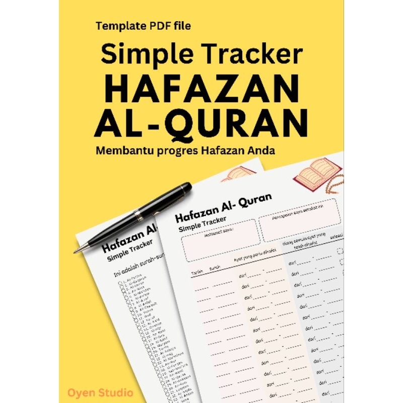 Digital planner Hafazan Al-Quran tracker (PDF file) | Shopee Malaysia