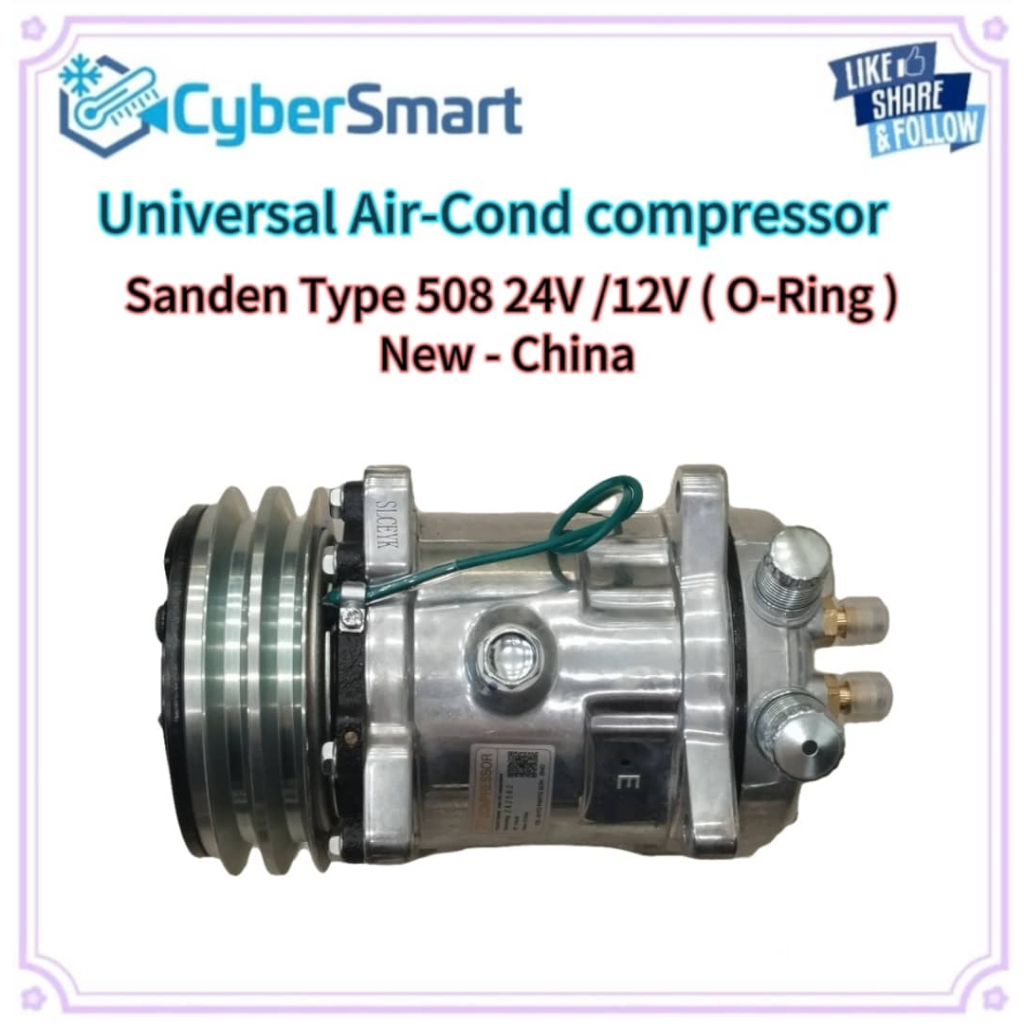 Universal Sanden Type SD508 24V/12V ( O-RING ) Compressor ( New ...
