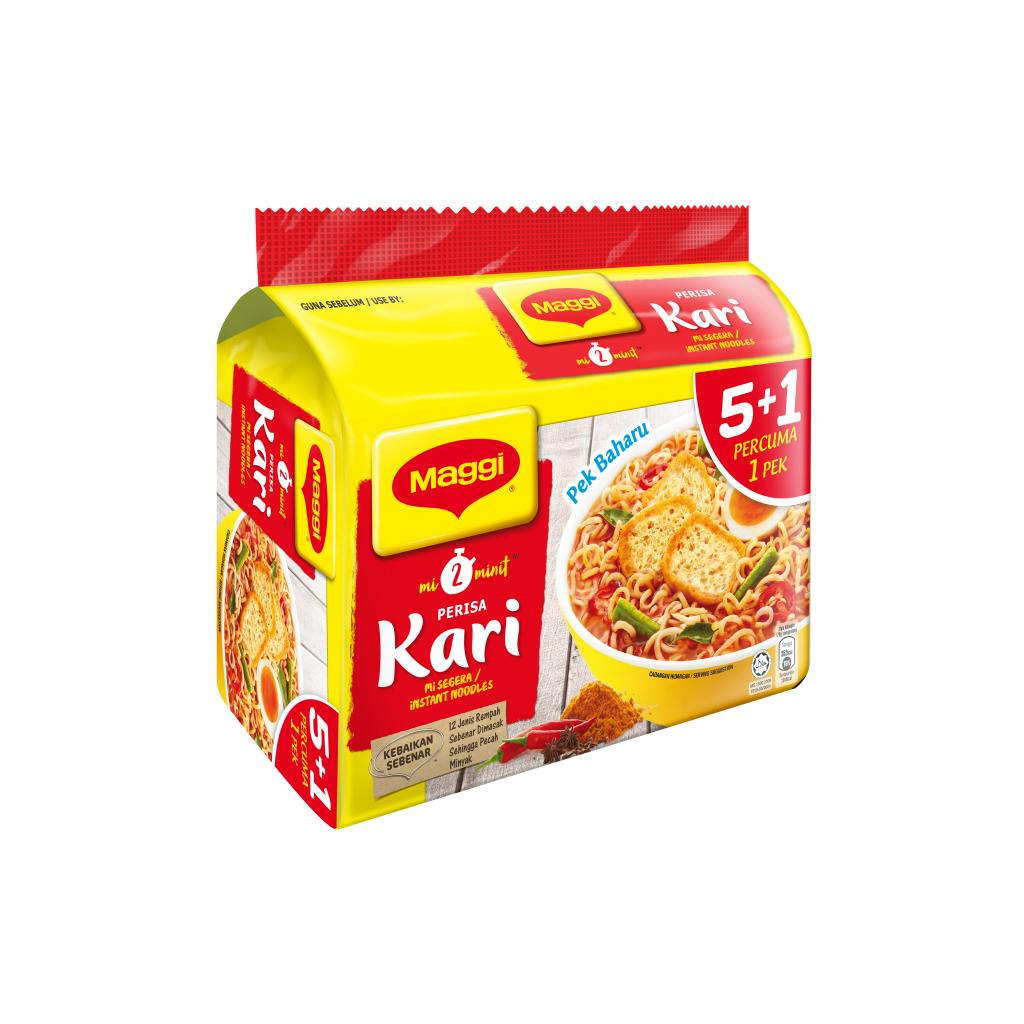 Maggi Instant Noodles Curry (5 + 1 Packs x 79g) | Shopee Malaysia